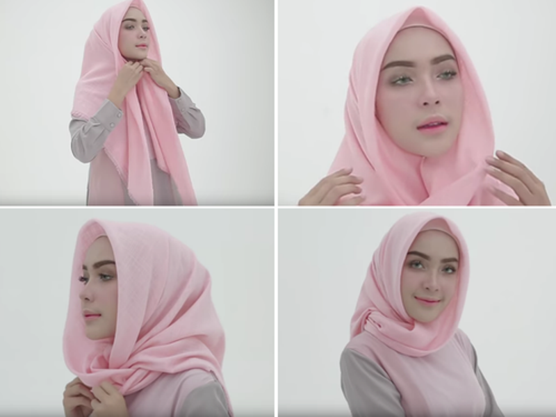 TUTORIAL BERHIJAB: TUTORIAL HIJAB DENGAN KAIN PARIS