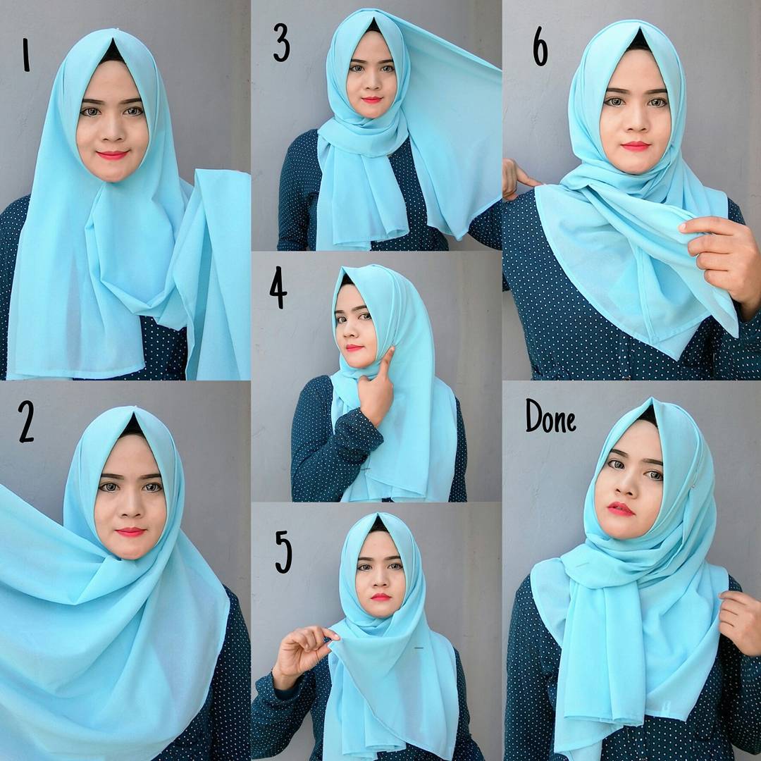 Gambar Tutorial Hijab yang Simpel buat Hangout - parasayu.net