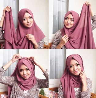 Tutorial Hijab yang Simpel dengan Kerudung Satin - parasayu.net