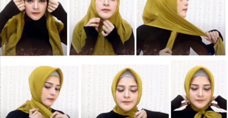 5 Tutorial Hijab Segi Empat Pesta yang Mudah - parasayu.net