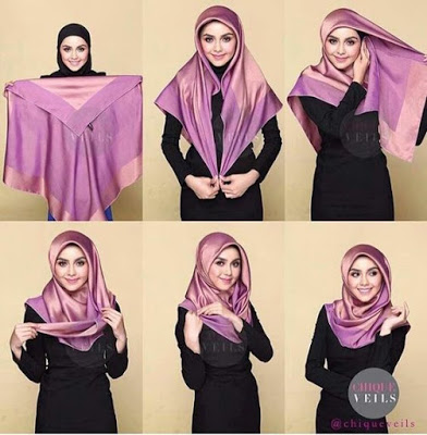 Tutorial Hijab Segiempat, Paling Gampang Banget - parasayu.net