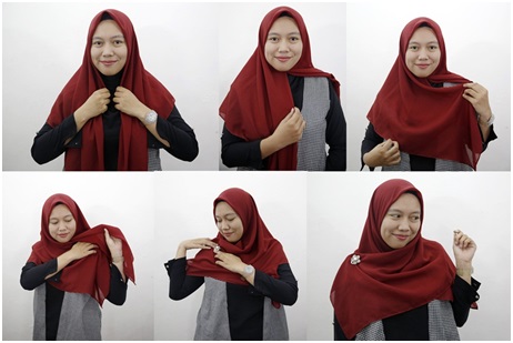 Tutorial Hijab Segi Empat yang Simple - parasayu.net