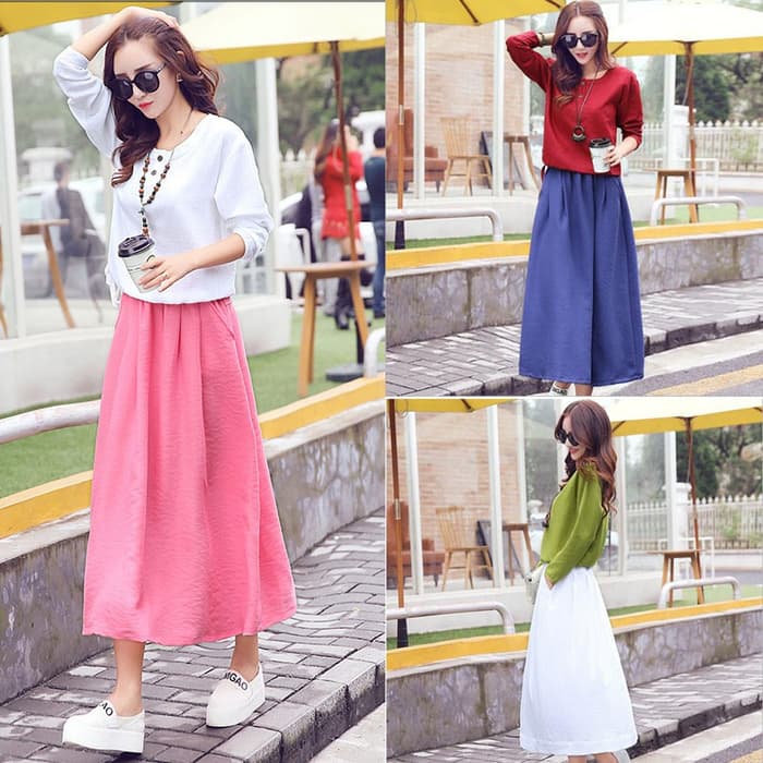 15 Model Baju yang Cocok Dipakai dengan Rok Panjang - parasayu.net